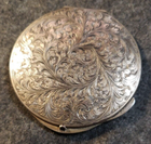 Vintage 800 Italian Silver Ornate Etched Round Compact MARKED 241FI 800 ...
