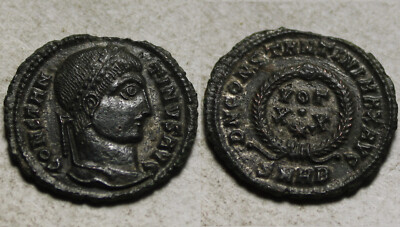 Rare Original Ancient Roman coin EF Constantine 325AD Laurel wreath ...