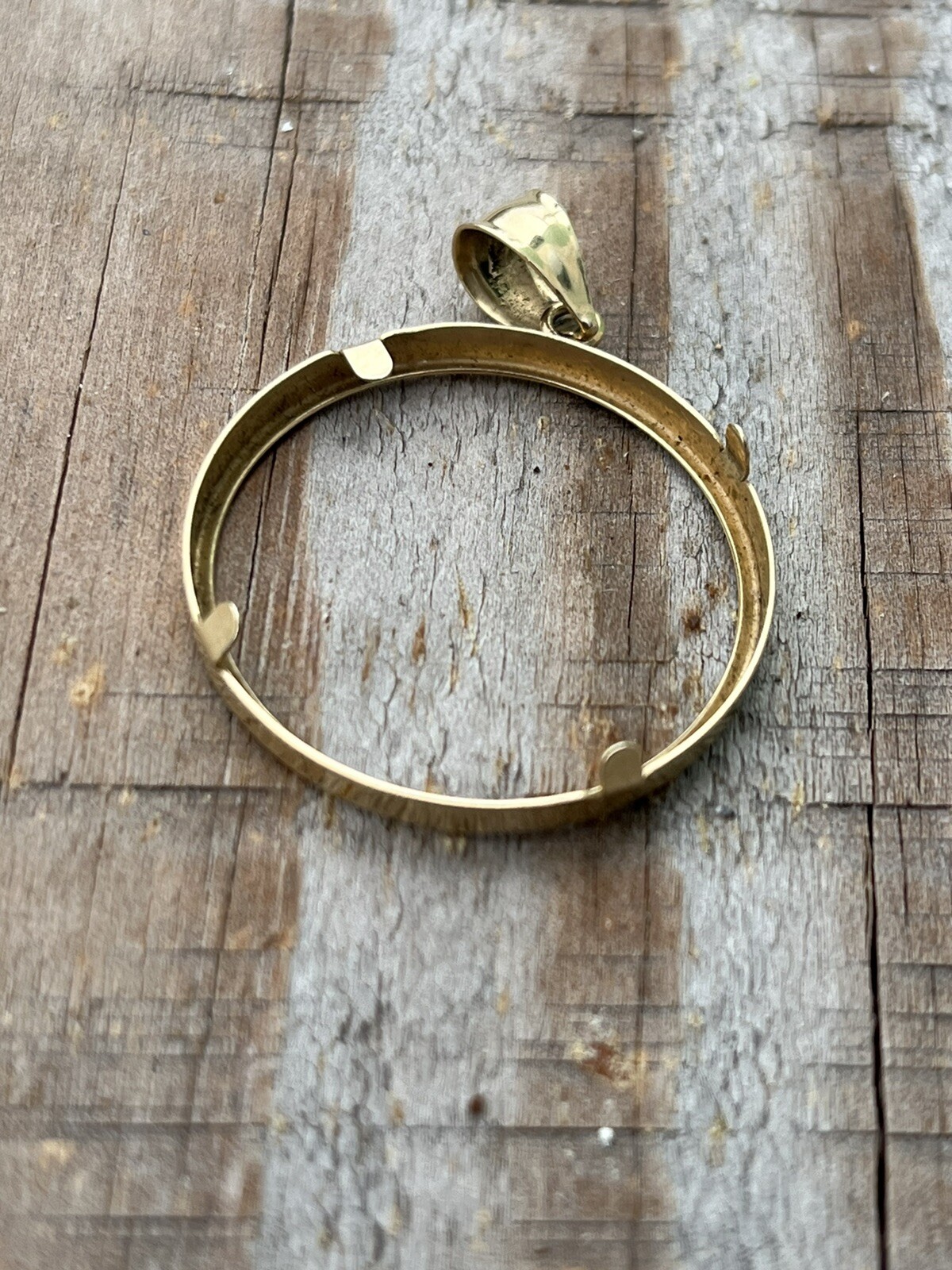 1959 Veinte 20 Pesos Coin Bezel-Frame 14k Real Solid … - Gem