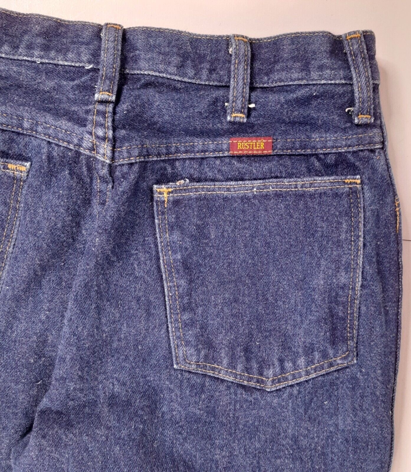 Vintage Rustler Mens Blue Denim Jeans Cowboy Cut 8762… - Gem