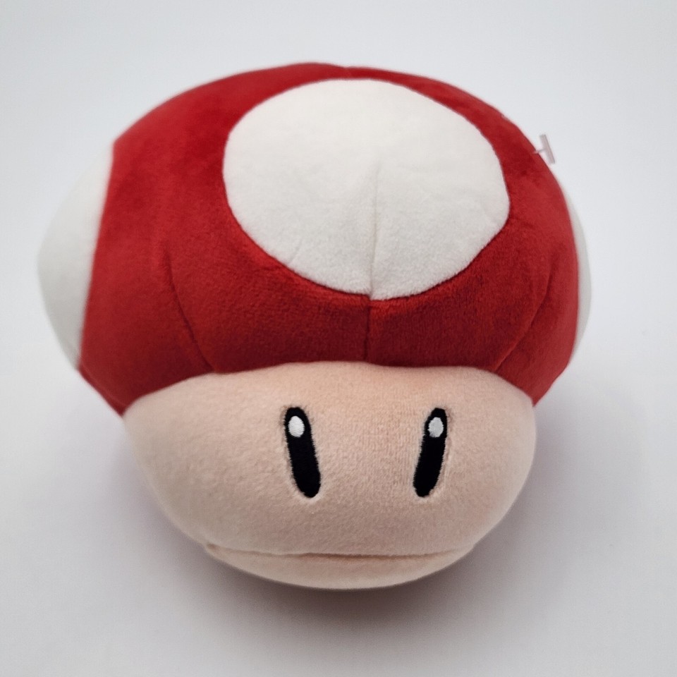 Super Mario Bros Kart Red 1UP Mushroom Plush Stuffed Toy Tomy Club ...
