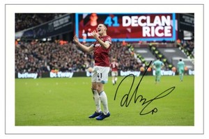 DECLAN RICE WEST HAM SOCCER SIGNED AUTOGRAPH PHOTO PRINT | eBay