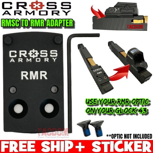 CROSS ARMORY RMSC TO RMR ADAPTER - USE YOUR LARGER OPTICS ON A GL0CK 43 ...