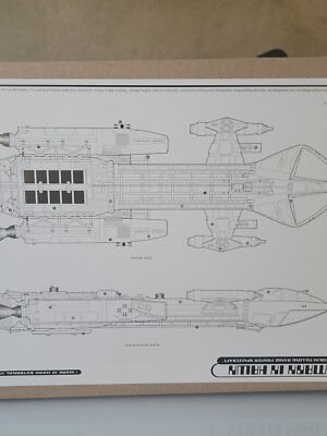 Hawk Mark IX Space Fighter Blueprint scaled "Space: 1999" TV Show 19 x ...