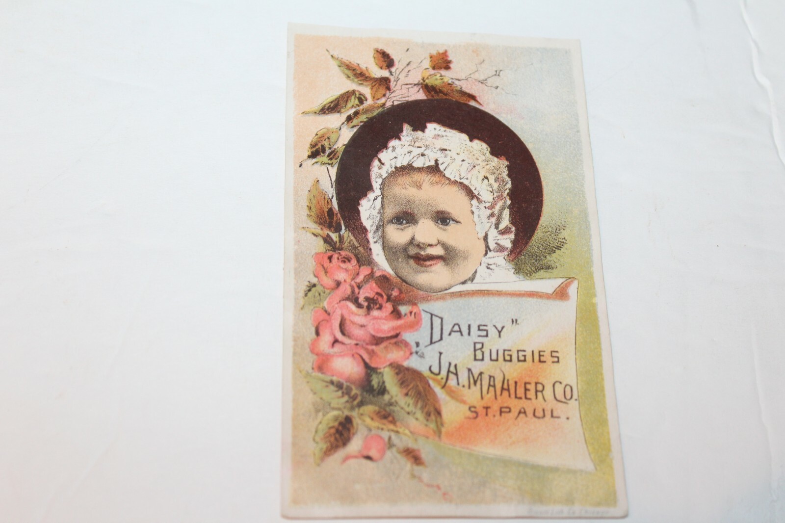 Vintage Daisy Buggies J.H. Mahler Co.1800's Victorian Trade Card with ...