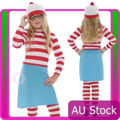 Wheres Wally Girls Wenda Costume Kids Cartoon Waldo Where's Wally Book ...