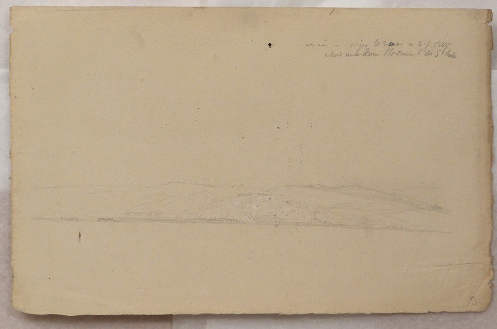 Drawing Th.Gudin Marine Coasts Algiers Algeria Queen Hortense Napoleon III 19th | eBay UK