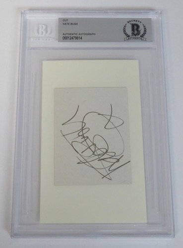 KATE BUSH Signed Autograph Auto 3x5 Index Card Cut Page Slab BAS JSA | eBay