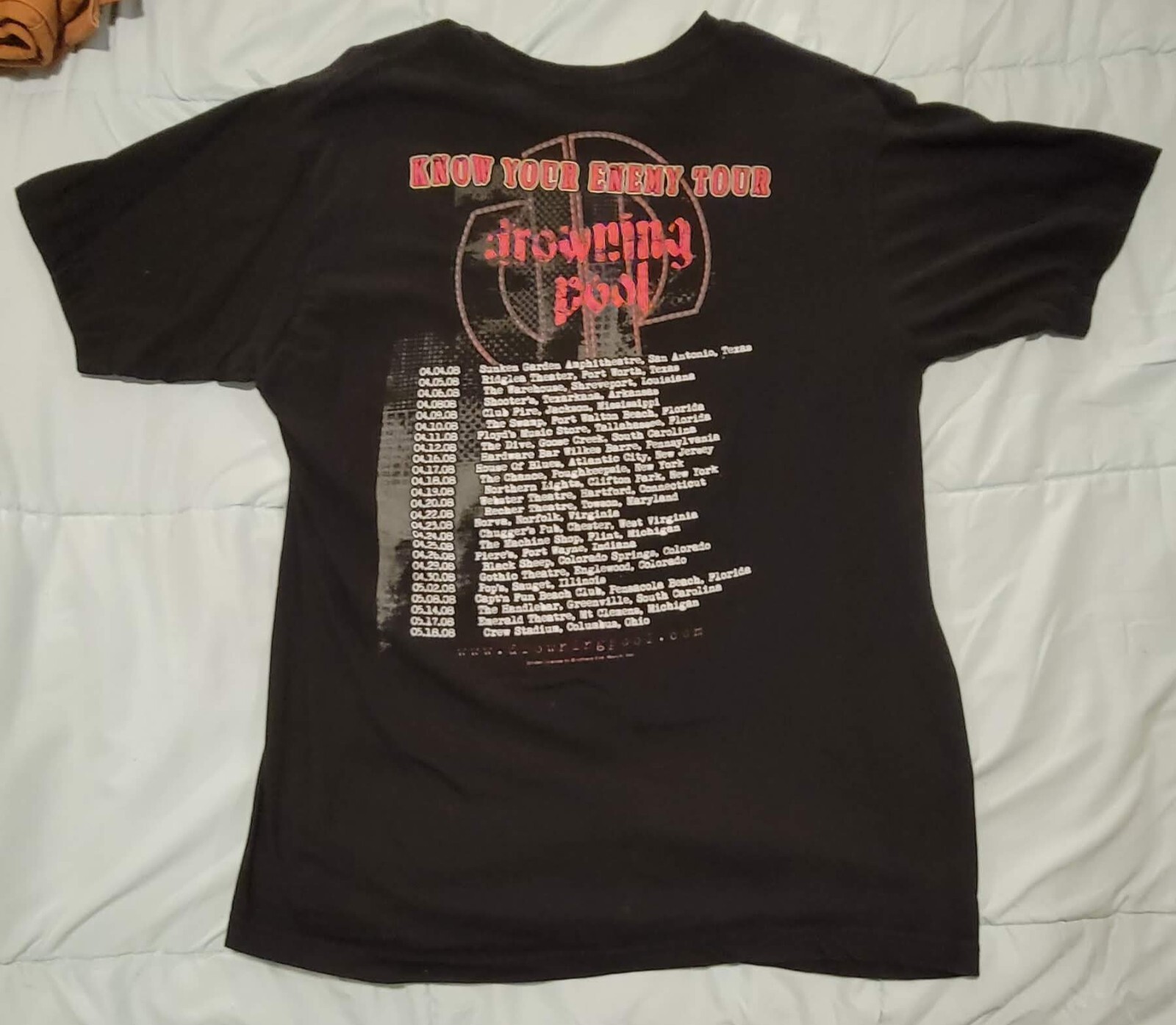 Drowning Pool Vintage 2008 Tour T-shirt Know Your Ene… - Gem