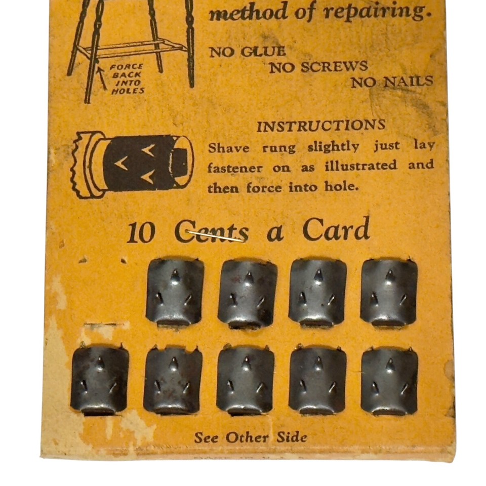 Vintage Sav-A-Chair Rung Fastener Made in USA Pack of Nine | eBay