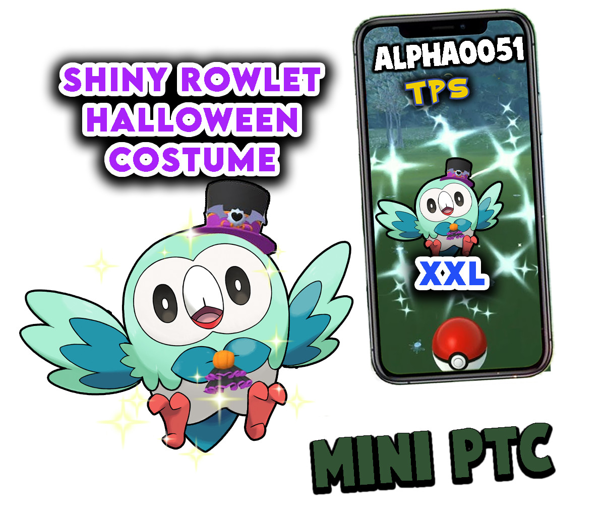 Pokemon Shiny Rowlet Halloween Costume XXL Mini P T C 80k | eBay