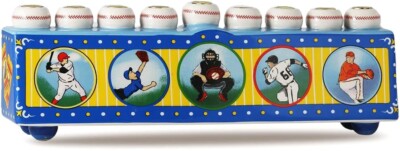Baseball Hanukkah Menorah - Chanukah Jewish Hanukah Holiday Gift ...