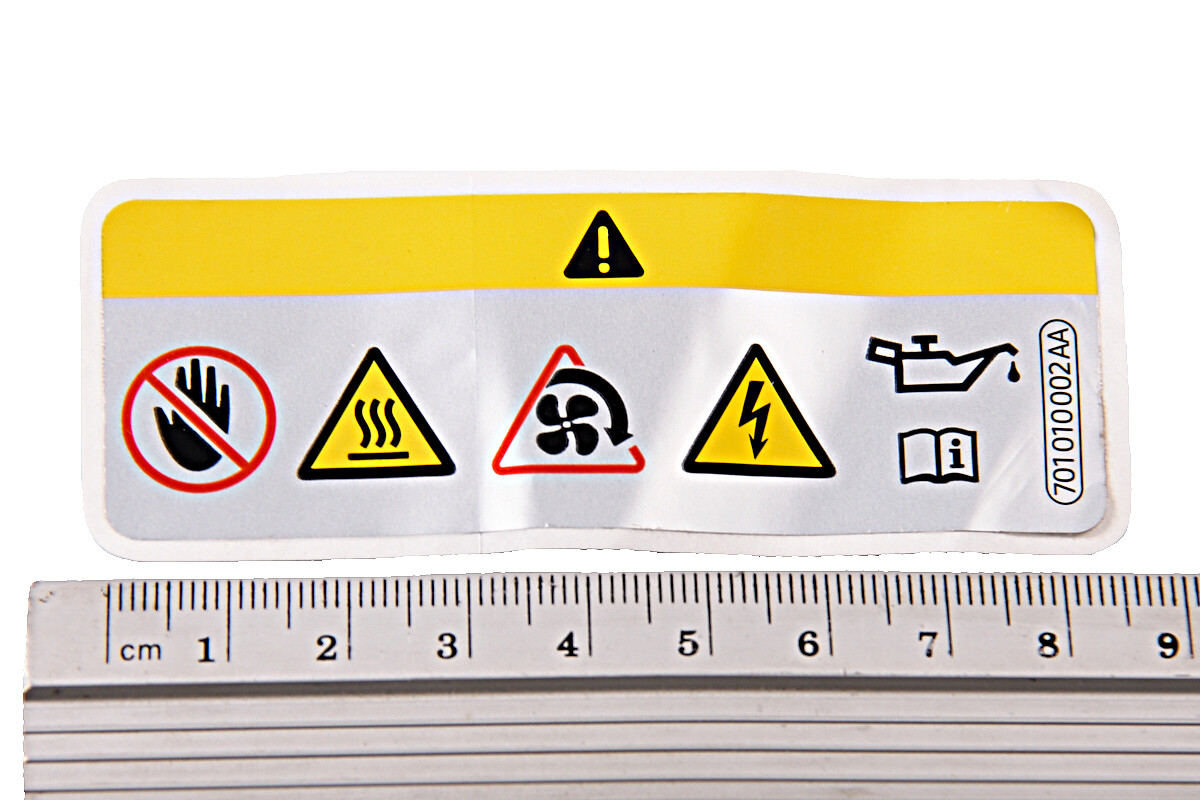 Genuine VOLKSWAGEN SEAT SKODA FRONT PANEL WARNING STICKER 701010002AA ...