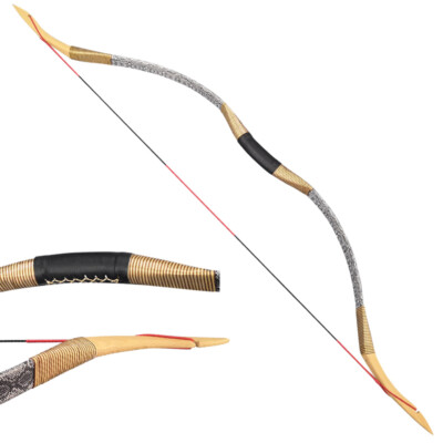 25-55lb Traditional Recurve Bow Mongolian Horse Longbow Handmade ...