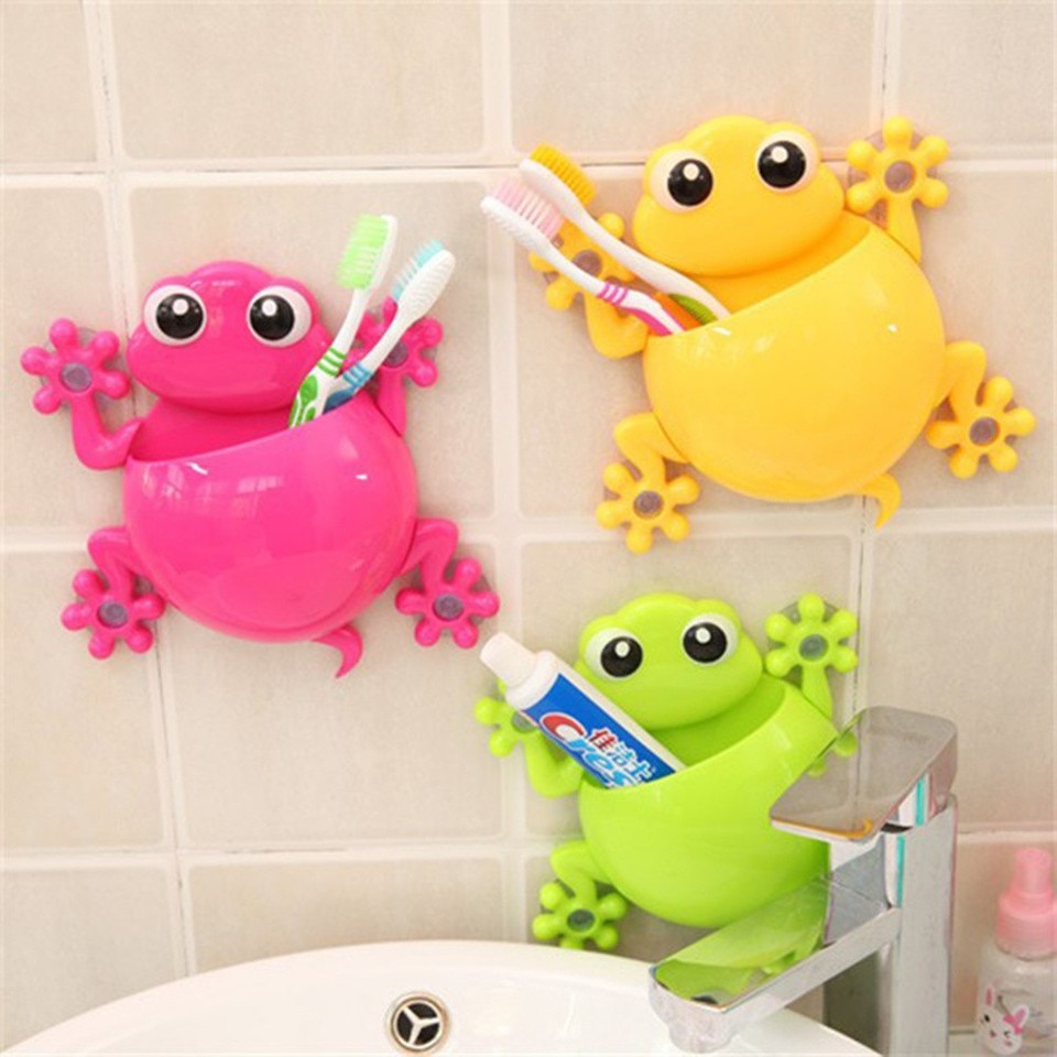Cartoon Toothbrush Rack Toothpaste Holder for Bathroom Wall Sucker ...