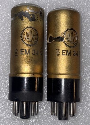 Pair Valvo EM34 Eye Tubes Rare | eBay