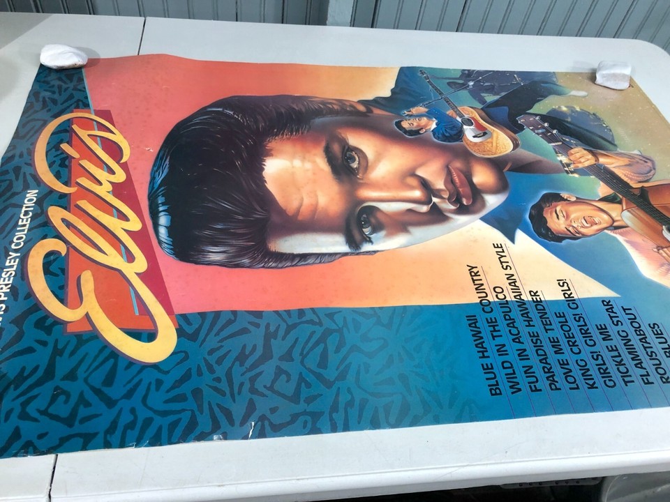 Elvis Presley Collection VHS Key Video Vintage Poster 36 x 22" | eBay
