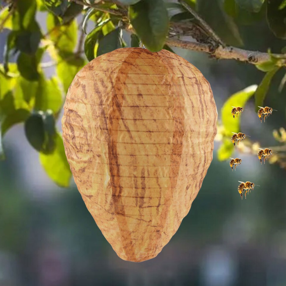 2Pcs Wasp Deterrent Wasp Nest Decoy Safe Repellent Trap for Garden Yard ...