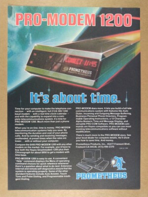 1983 Prometheus Pro-Modem 1200 vintage print Ad | eBay