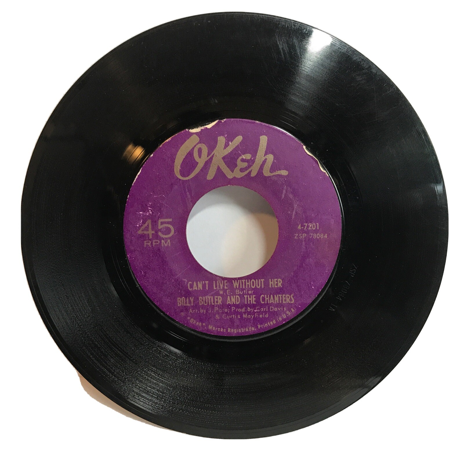 BILLY BUTLER & THE CHANTERS - CAN'T LIVE WITHOUT HER / MY HEART IS ...