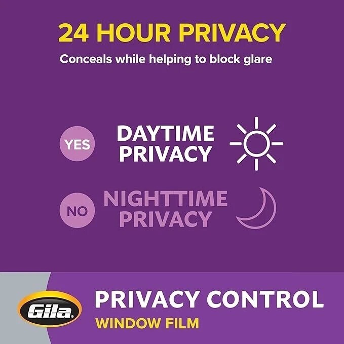 Gila Privacy Control Window Film Mirror 3ft x 15 ft Covers 3 Windows ...