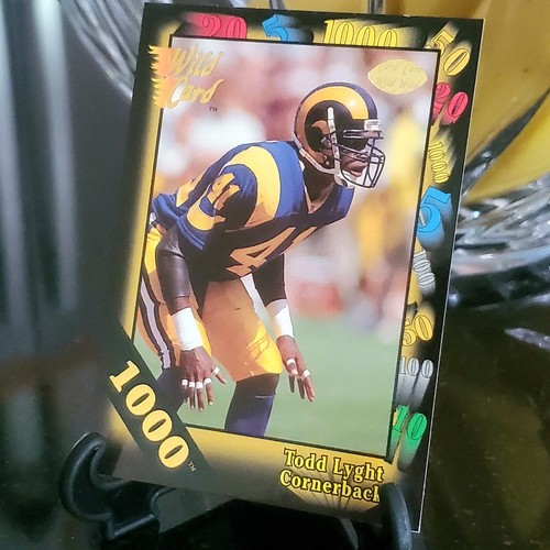 🚨 1000 STRIPE 1991 WILD CARD PREMIERE EDITION NFL BLACK - TODD LYGHT ...