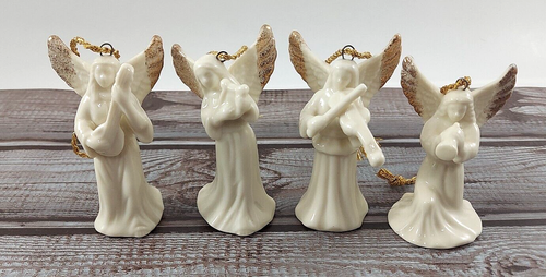 Sara St. Claire Angel Ornaments Playing Musical Instruments Porcelain 2 ...
