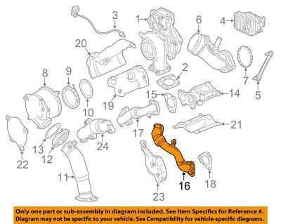 GM OEM 17-24 Sierra 2500 HD Engine Turbocharger Components-Inlet Pipe ...