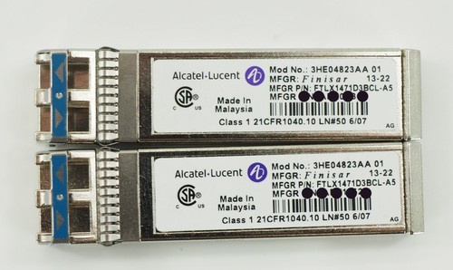 Lot of 2 Alcatel Lucent 10GBase-LR 1310nm 3HE04823AA FTLX1471D3BCL-A5 ...