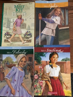 American Girl Books Meet Kit Julie Josefina Felicity EUC Lot of 4 | eBay