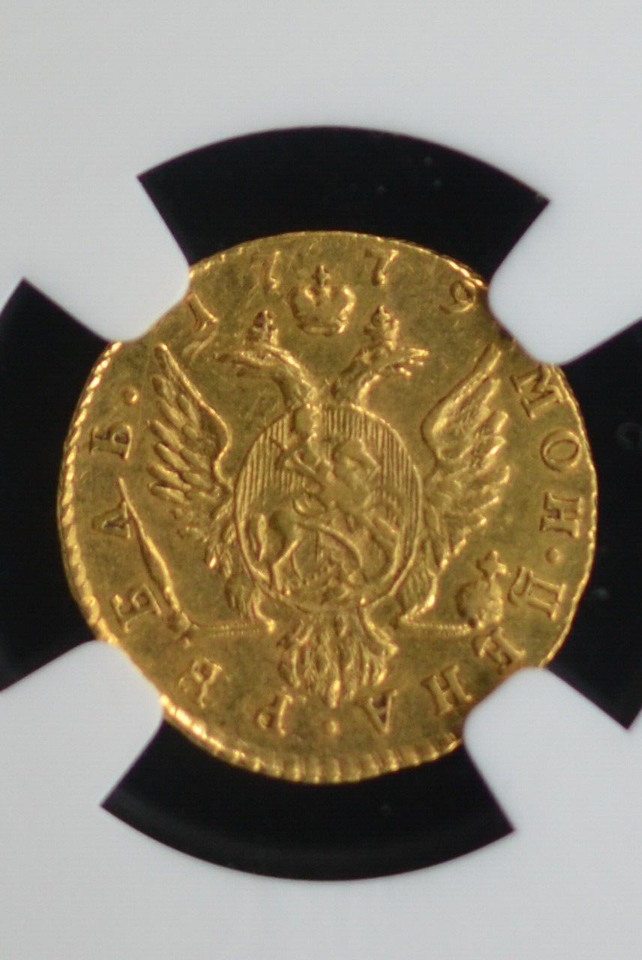 1779 Russian Empire Gold Coin 1 One Rouble Ruble NGC AU50 Russia ...