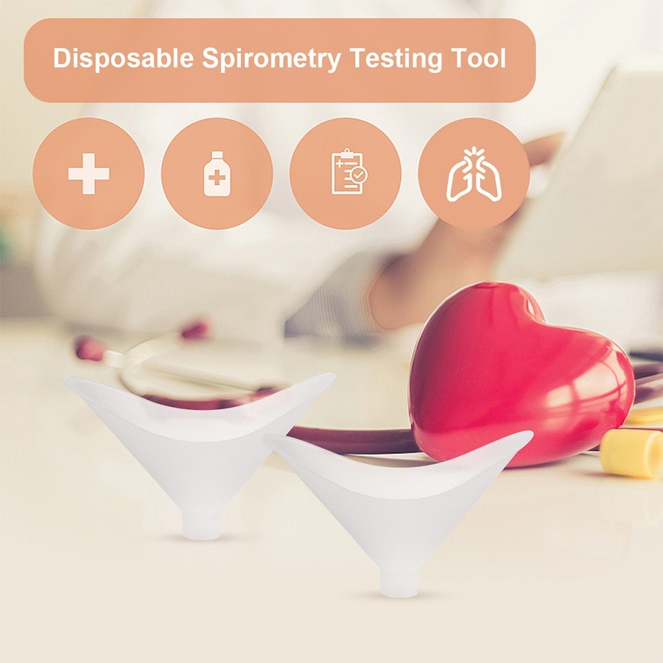 50 Pcs Spirometry Testing Tool Vital Capacity Tester Pulmonary Function ...
