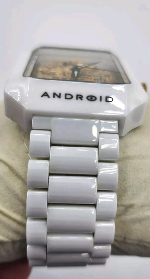 Android (Aragon) Mystique White Ceramic AD395 Automatic Skeleton 38mm ...