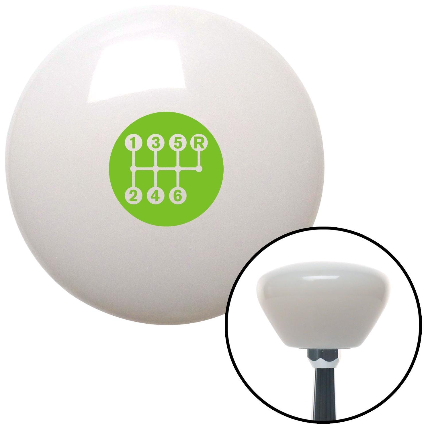 Green 6 Speed Shift Pattern - Dots 26 White Retro Shift Knob w/ M16x1.5 ...