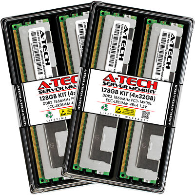 128GB 4x 32GB PC3-14900L LRDIMM Supermicro 7047A-T/73 7047GR-TRF Memory ...