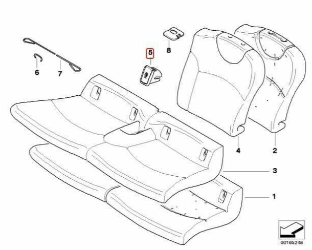 MINI LCI Rear Isofix Seat Cover Left NS & Right OS Pair Cooper One/S ...
