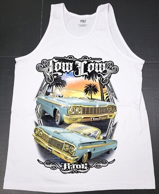 Lowrider Tank Top T-shirt Low Rider Urban Streetwear Men's Vest White ...