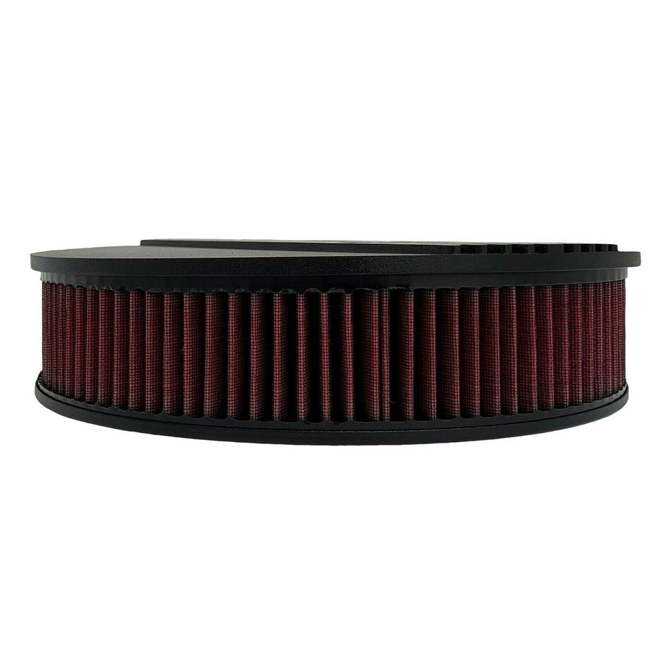 13" Round Black Air Cleaner Lid Kit Finned Custom Engraved Ansen USA ...