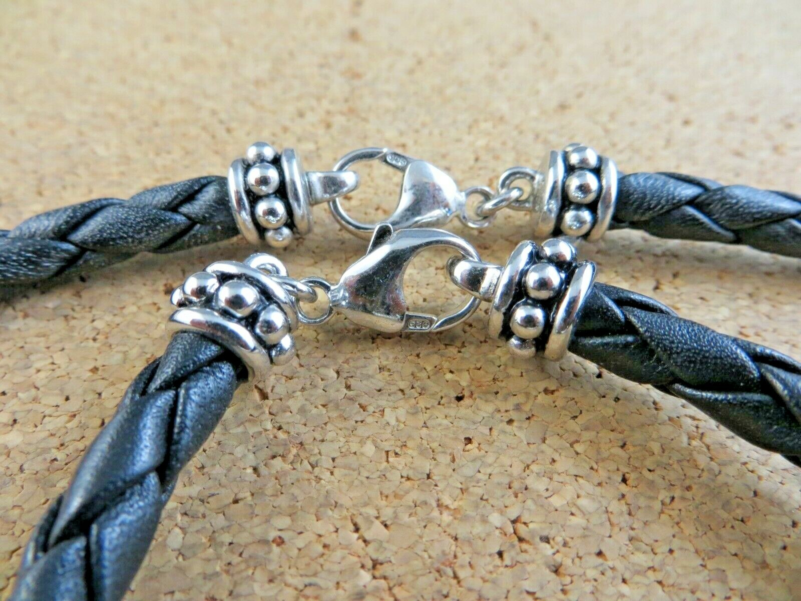 Honora Collection White Pearl Black Braided Leather N… - Gem