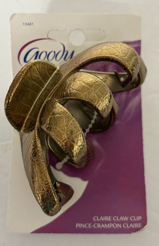 Goody Claw Hair Clip 3 Inch Medium Large size Gold Textured 2009 ...