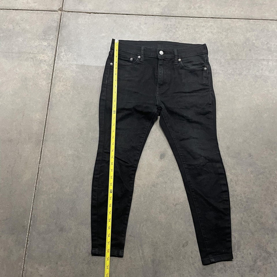 Levis Jeans Mens 30x30 Black Skinny Tapered 5 Pocket Red Tab Mid Rise ...