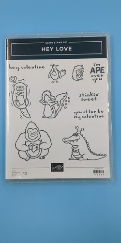 Stampin' up Hey Love 148644 Rubber Cling Stamp Set of 10 Crafts for ...