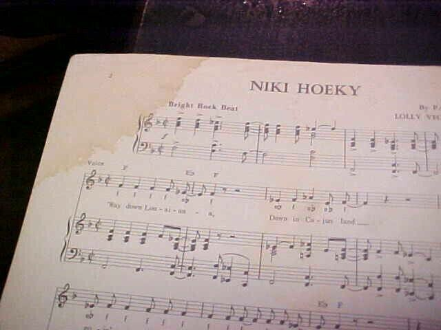 P.J. PROBY Sheet Music 1960's ROCK Niki Hoeky FIRST PRESSING Liberty ...