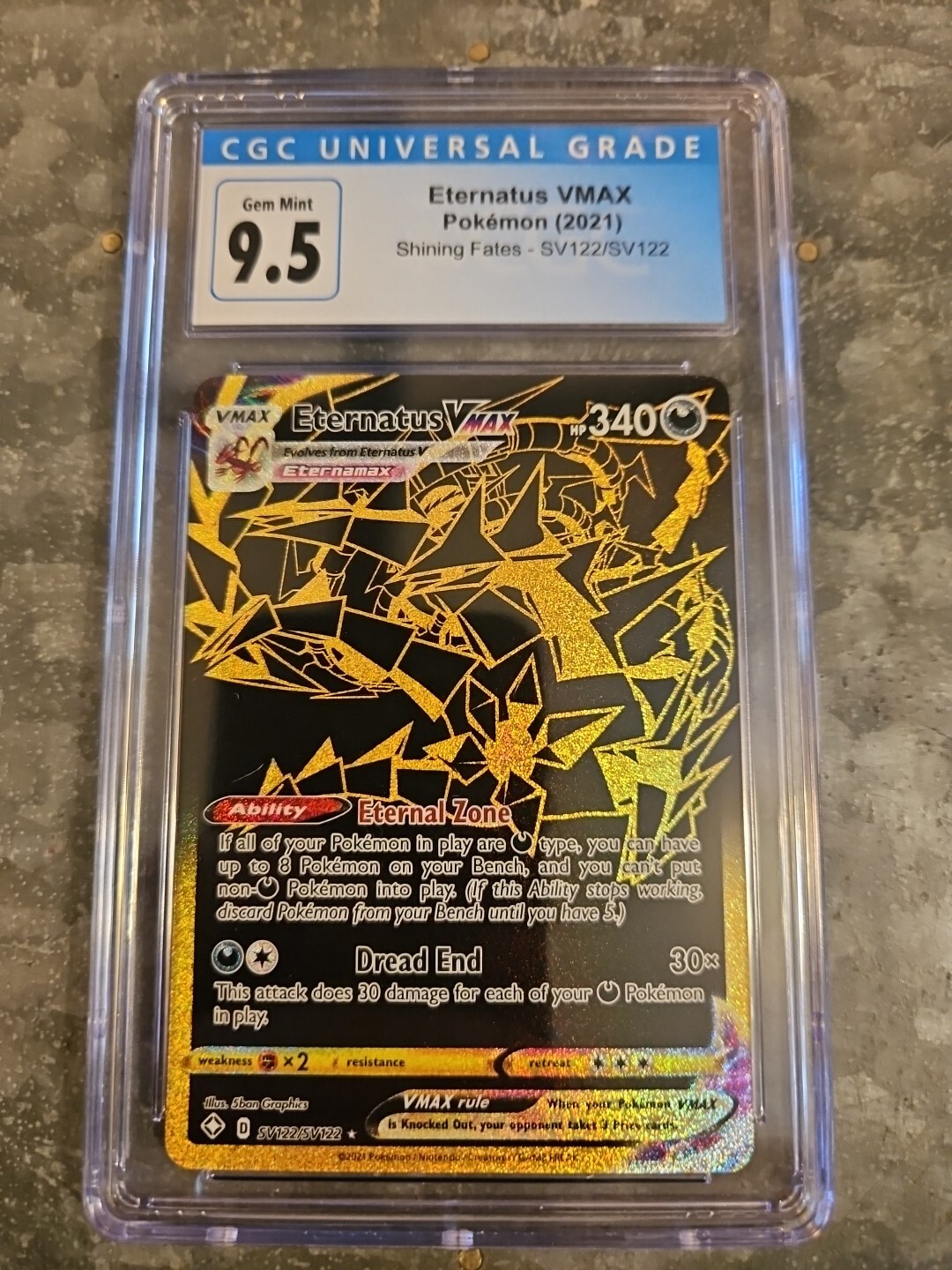 Eternatus VMAX SV122/SV122 [CGC 9.5] Full Art 2021 Shining Fates Gem ...