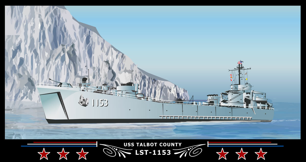 Navy Emporium USS Talbot County LST-1153 Art Print | eBay