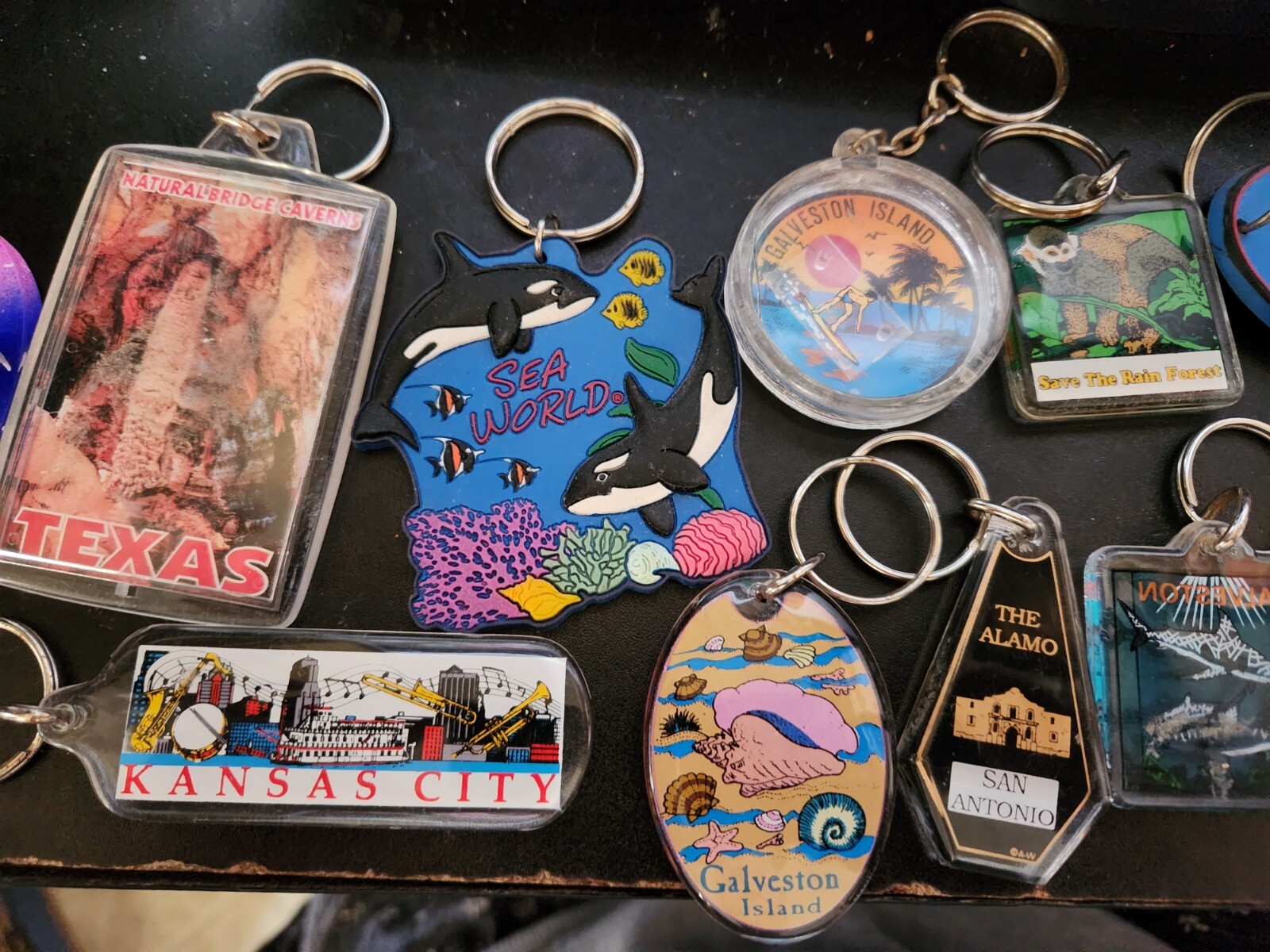 15 Destination Travel USA Souvenir Keychains Assorted Materials Texas Seaworld | eBay