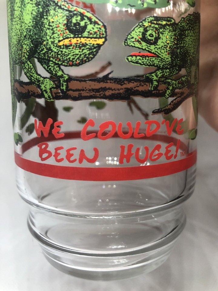 Vintage 1998 Budweiser Beer Glass W/ Chameleons Lizards “We Could've ...