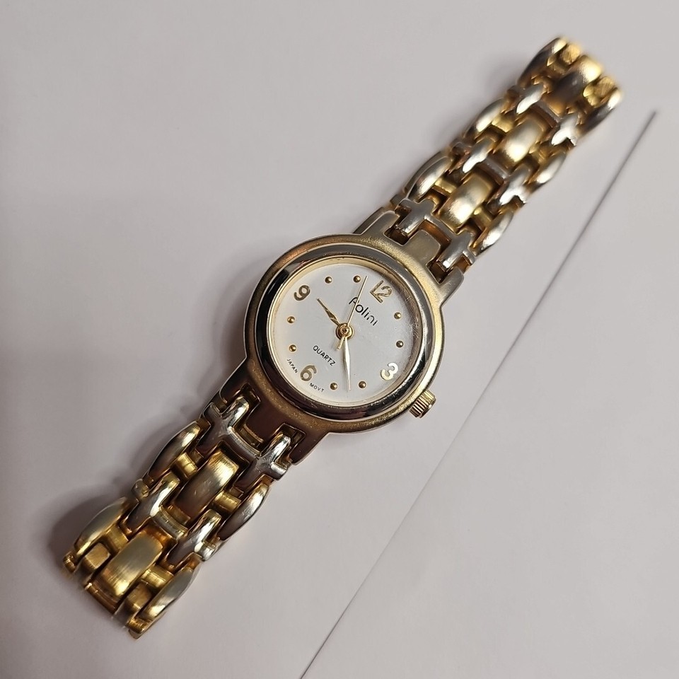 Polini Quartz Watch Women Gold Tone Need New Battery Not Working | eBay