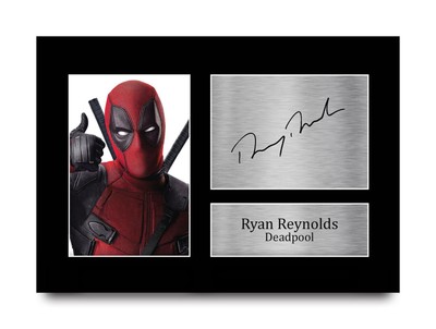 Ryan Reynolds Signed A4 Framed Printed Autograph Poster Print Deadpool ...
