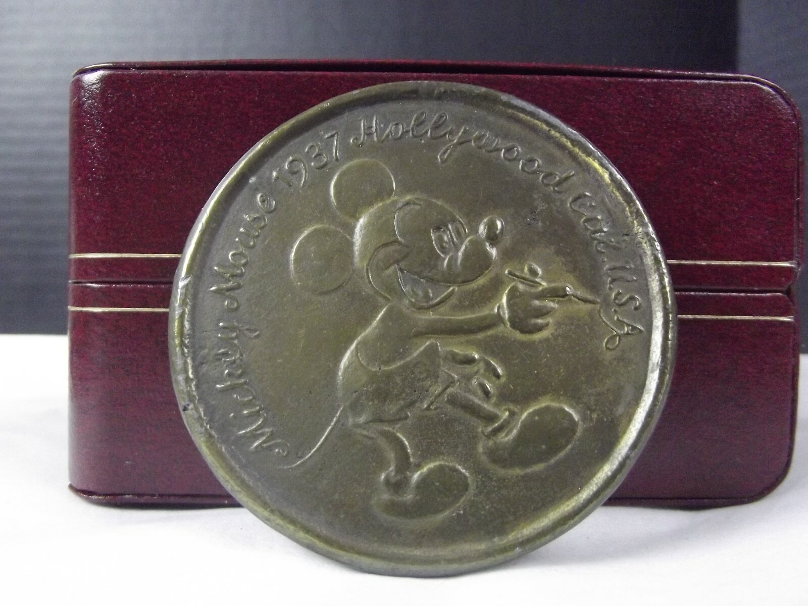 VTG 1976 Belt Buckle Disney Mickey Mouse 1937 Hollywo… - Gem